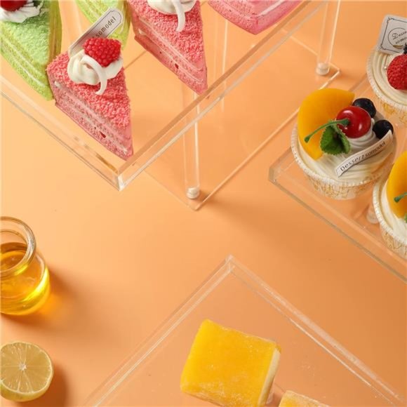 Dining | 3 Pack Dessert Table Display Set Clear Acrylic Dessert Stands Buffet Risers | Poshmark